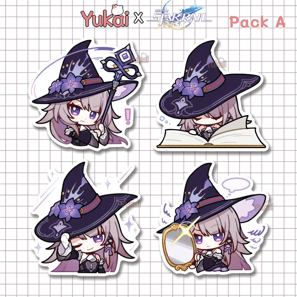 Premium Herta Honkai Star Rail (HSR) Pack Stickers, Waterproof Anime ...