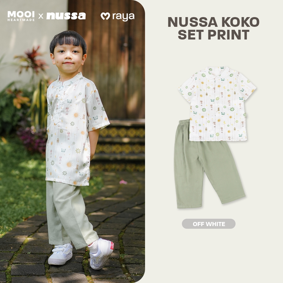 Mooi x Nussa Koko Set Print Children's Koko Suit Raya Collection ...
