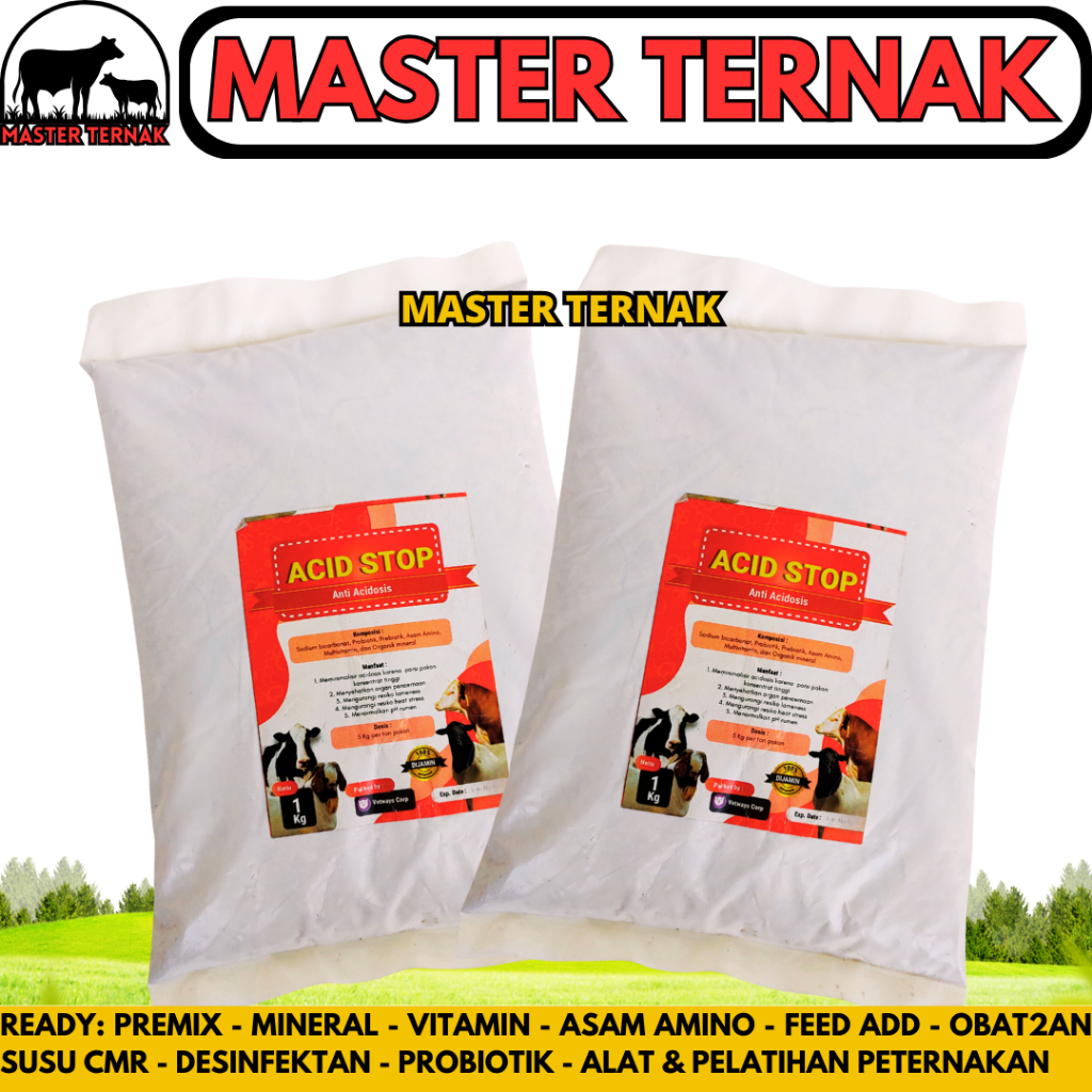 ACID STOP 1KG - ANTI acidosis PREMIX + MILK PRODUCTION Stimulator - to ...