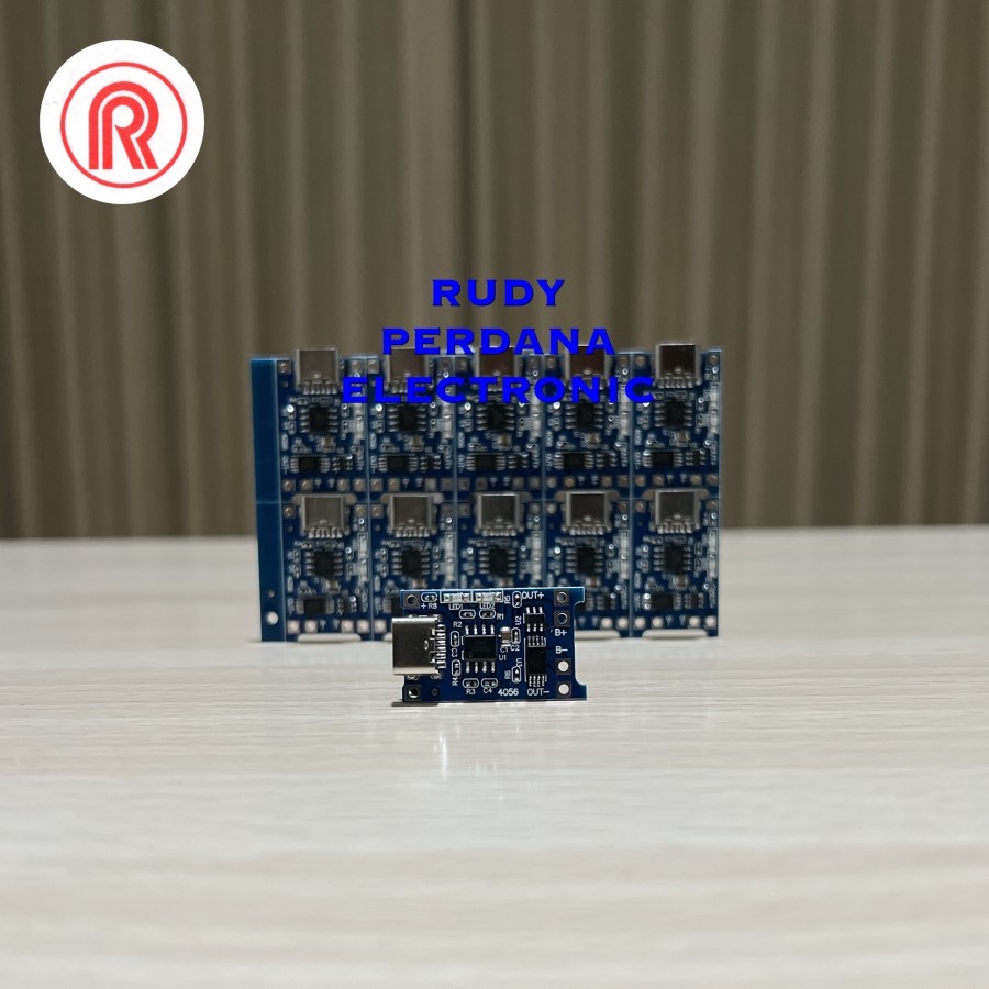 Pcb CHARGER MODULE 5V 5 VOLT 1A 1 AMPERE TP4056 USB TYPE C + DIODA ...