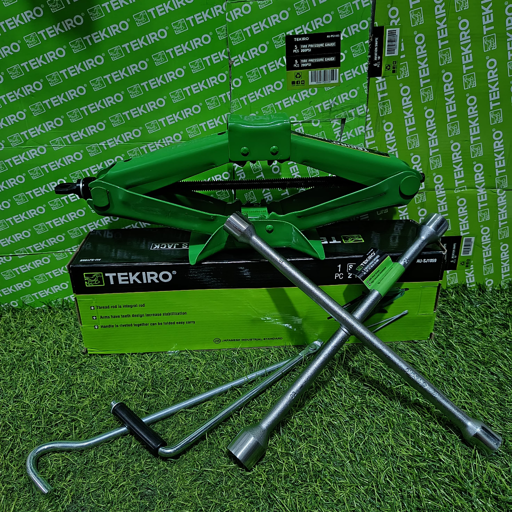 Tekiro Bridge Jack 2 ton Scissors Jack Jack / Cross Wheel Lock 4 Ways ...