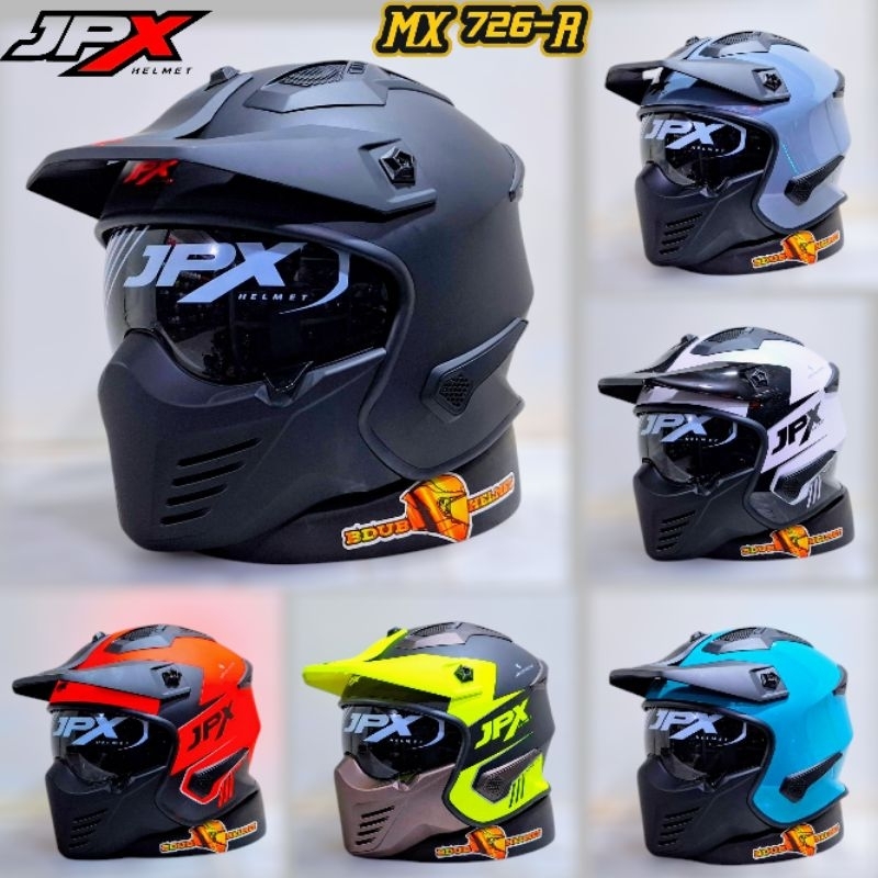 JPX full face helmet, plain solid JPX MX 726R helmet | Shopee Malaysia