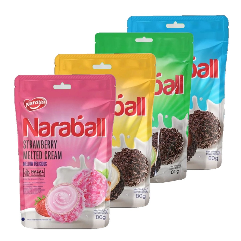 Naraya NARABALL Wafer Coated Wafer Ball Cookies Original Chocolate ...