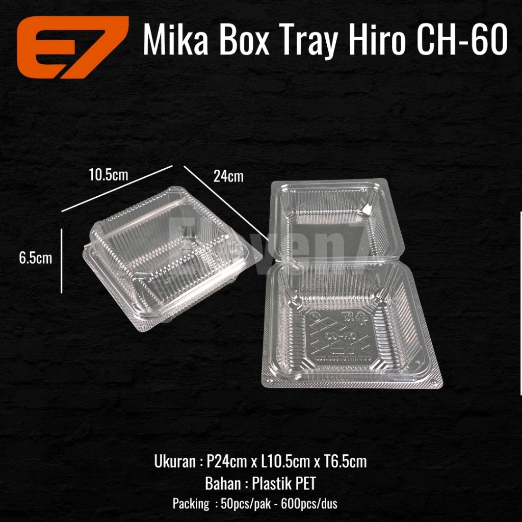 Mika Box Tray Hiro CH-60 Lunch Box Tray Suhsi Cake Lunch Box (50pcs ...
