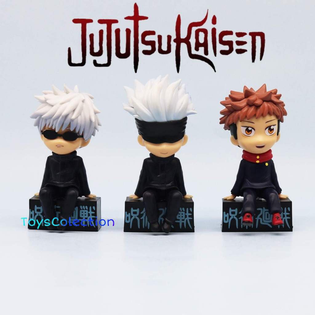 Action FIGURE JUJUTSU KAISEN CURSE SUKUNA GOJO SATORU SIT SET 3 PCS ...