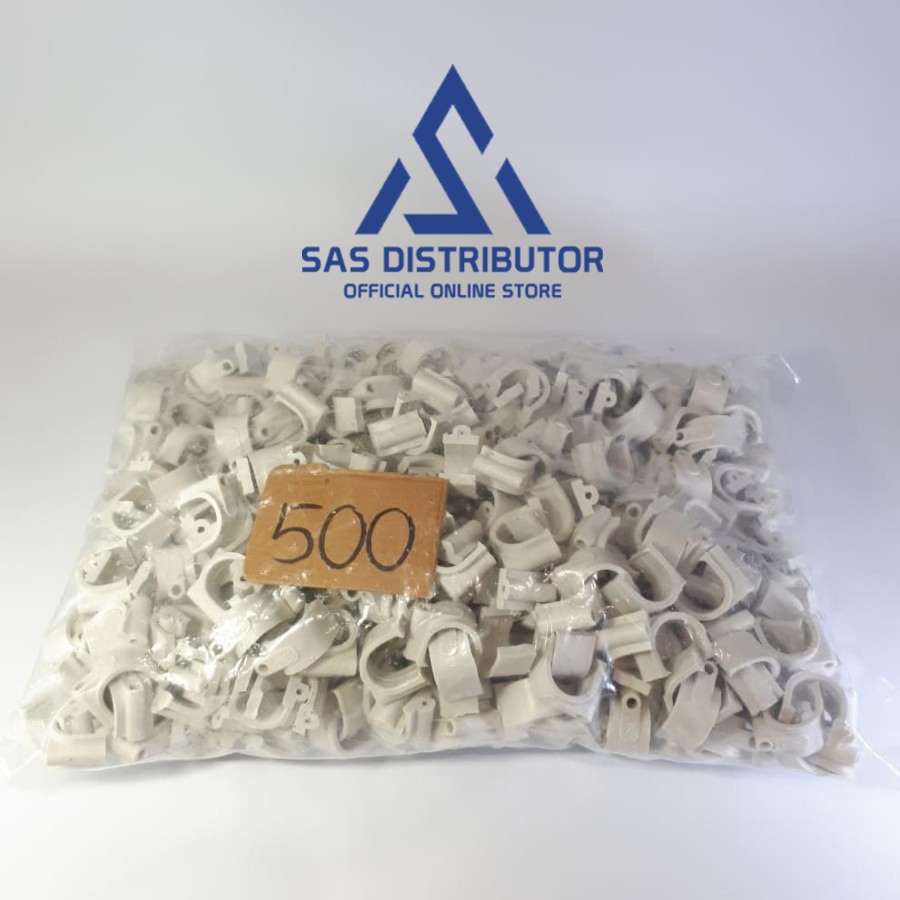 PUTIH (500 Pc) Pipe Clamps 5/8" inch White PVC Arrow / Clamps 5/8" inch ...