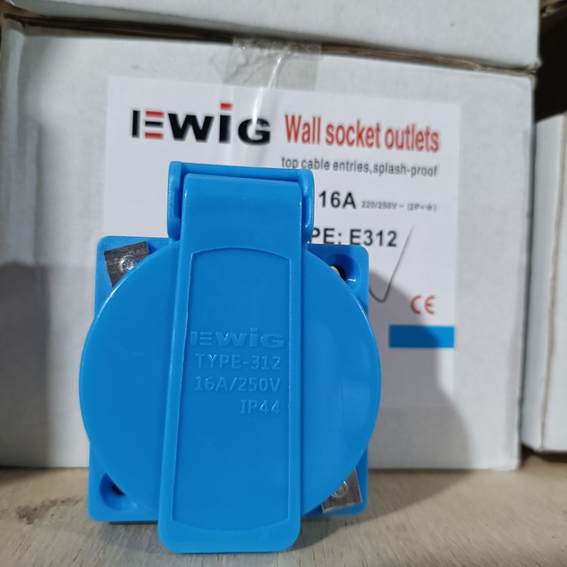 2pin mounting panel 16A Ewig mounting panel socket 2P 16A Generator AC plug socket | Shopee Malaysia