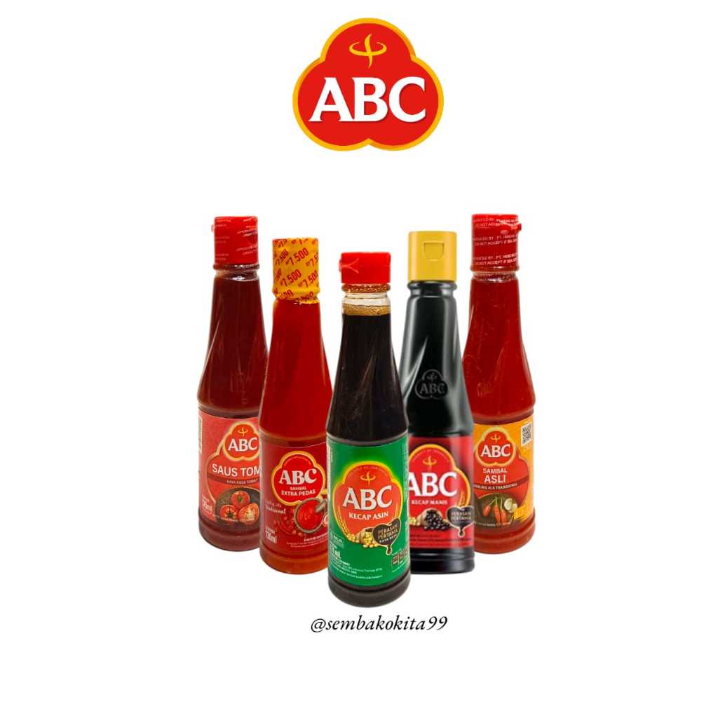 Abc Original Sambal, Extra Spicy 130ml Tomato Sauce 135ml & Sweet Soy ...