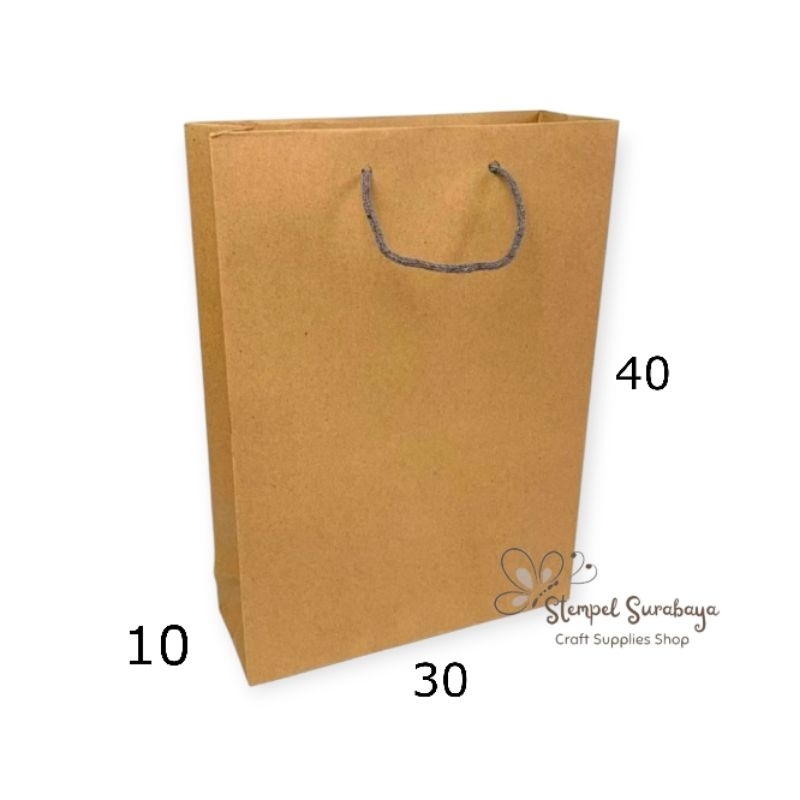 Plain paper bag brown paper bag size 30 x 40 samson kraft paper bag ...