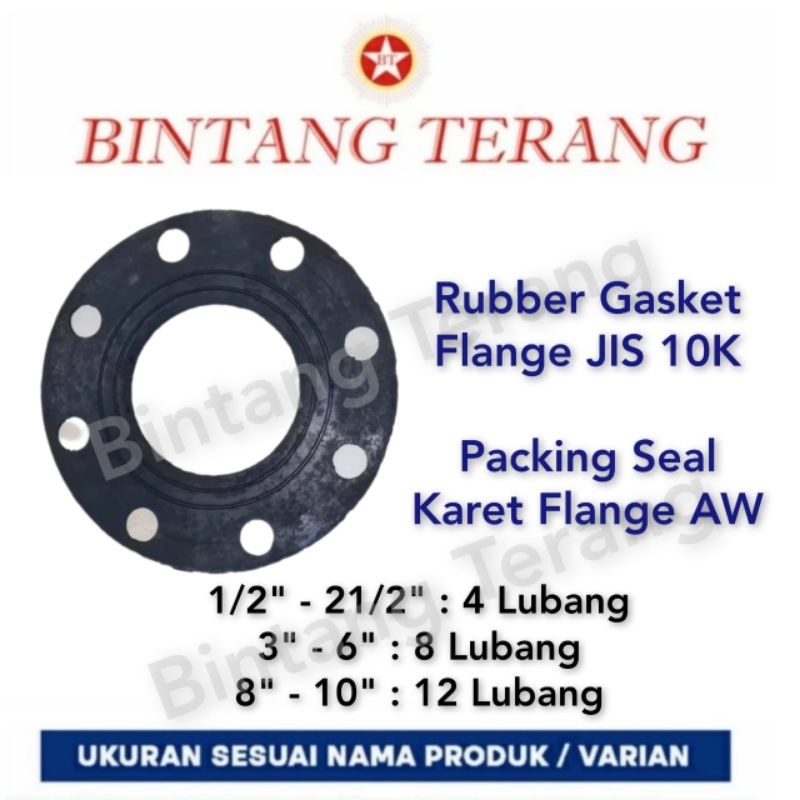 AW Flange Rubber Seal 4" inch / Rubber Seal Flange Jis 10k 4" / Packing ...