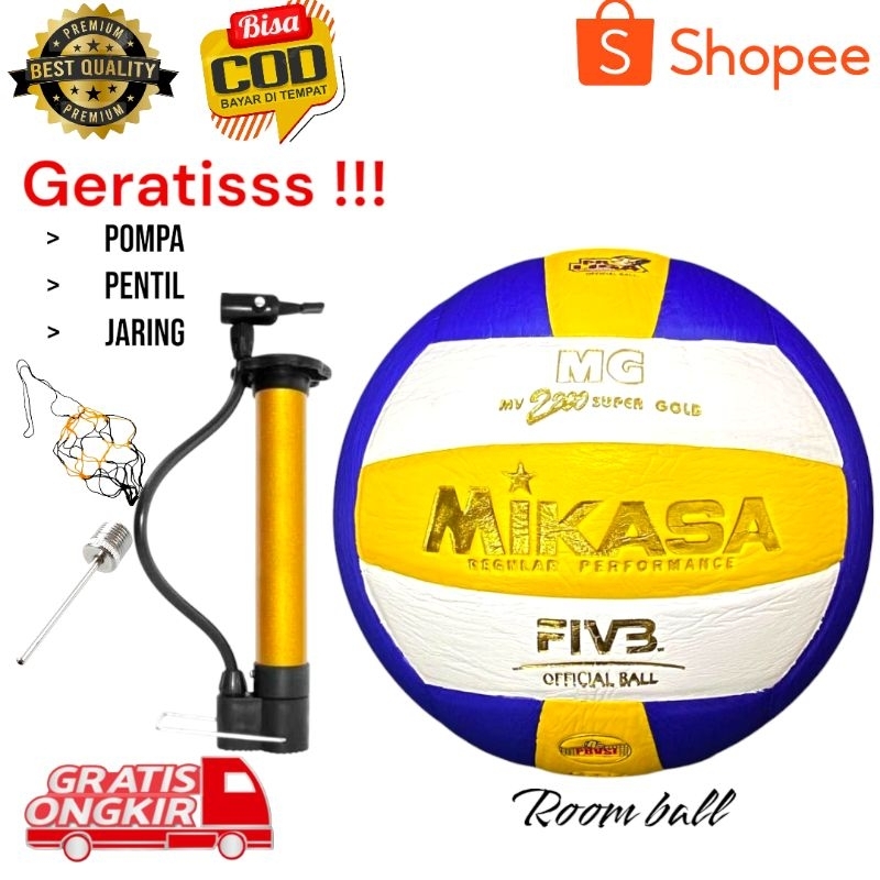 MIKASA SUPERGOLD MG MV 2200 VOLLEYBALL free net valve pump | Shopee Malaysia