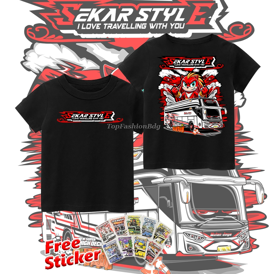 SEKAR STYLE Bus Children's Clothes Bus Mania Vector Front and Back T ...