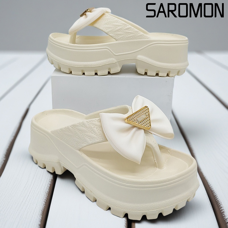 SAROMON(Surabaya) Women's Flip-flops Wedges Trendy FUJI Women's Jelly ...