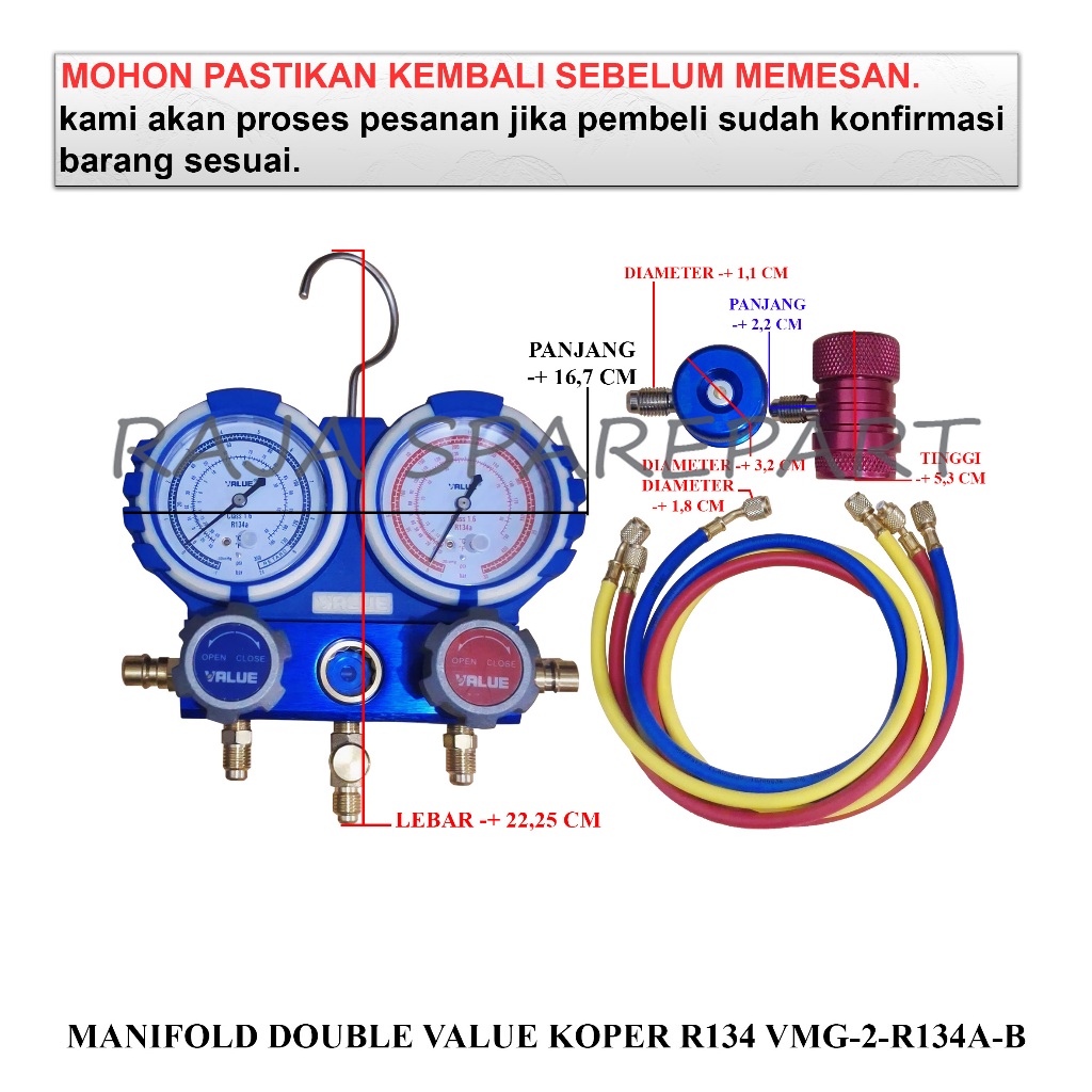 Mdvk134 MANIFOLD SET / DOUBLE MANIFOLD / DOUBLE MANIFOLD VALUE SUITcase ...