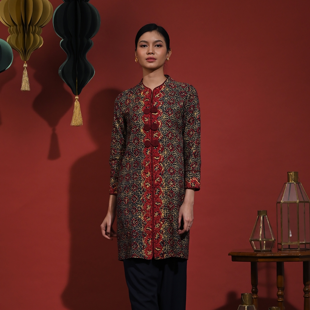 Nona RARA - Carved Sembagi Rayya T3973, modern women's batik blouse ...