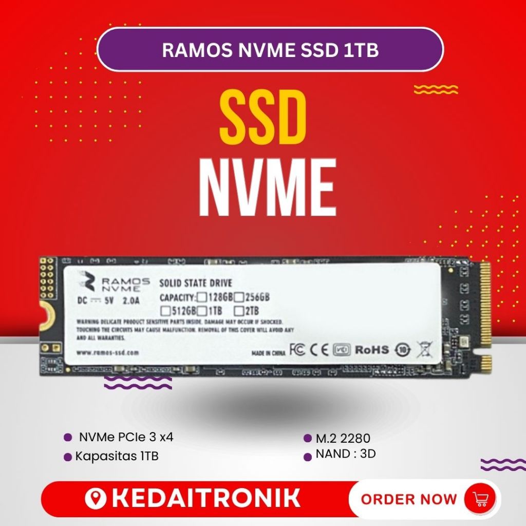 New Ramos NVMe SSD 1TB Black Gold SSD NVMe M.2 2280 For PC Laptop ORI ...