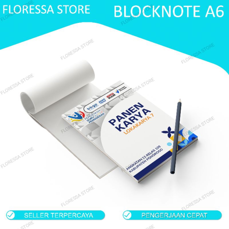 Custom BLOCKNOTE CUSTOM NOTE BLOCK SIZE A6 CONTAINS 30 SHEETS | Shopee ...