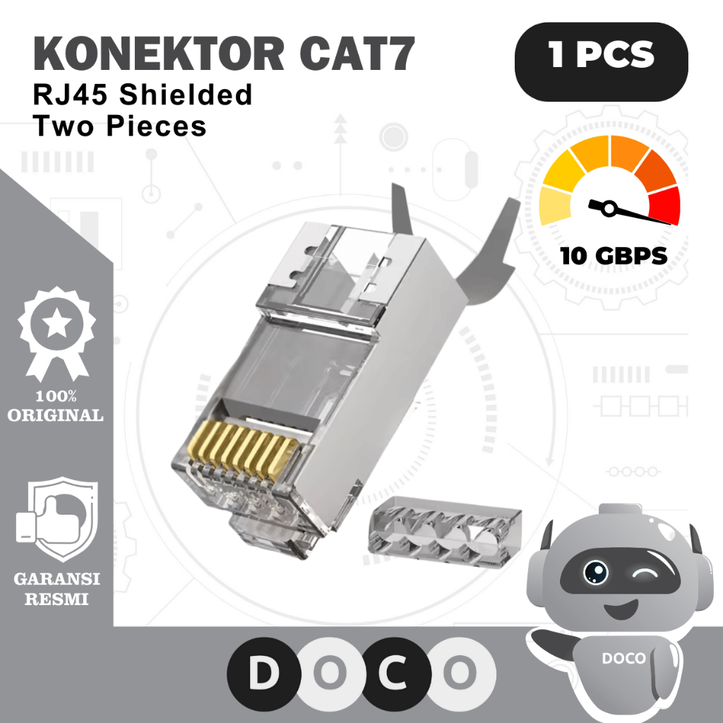 Iron RJ45 FTP STP CAT7 Connector Can be used for CAT6 or CAT6A CAT 7 ...