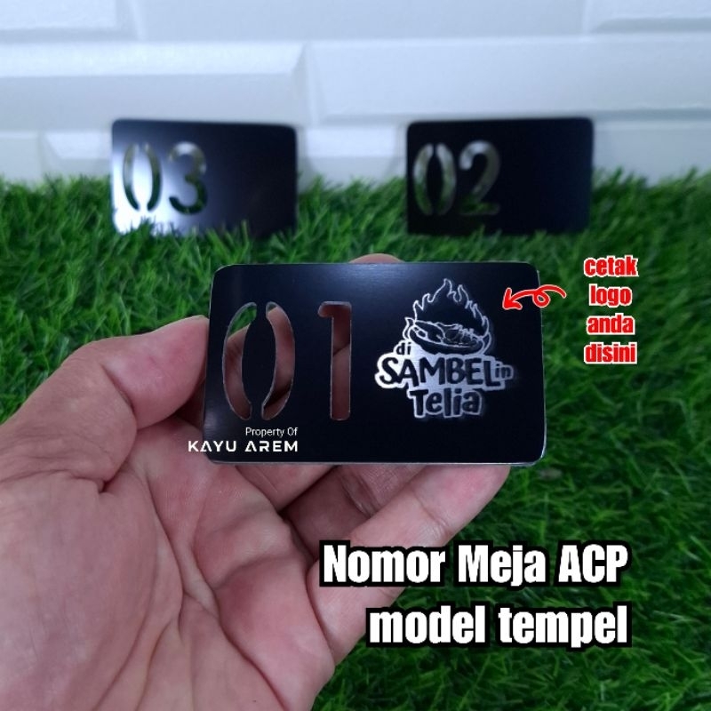 Acp Aluminum Table Numbers, Stick-On Models, Free Logo Printing ...