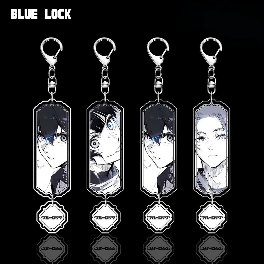 GANTUNGAN Anime Keychain Blue Lock Transparent Acrylic Keychain Isagi ...