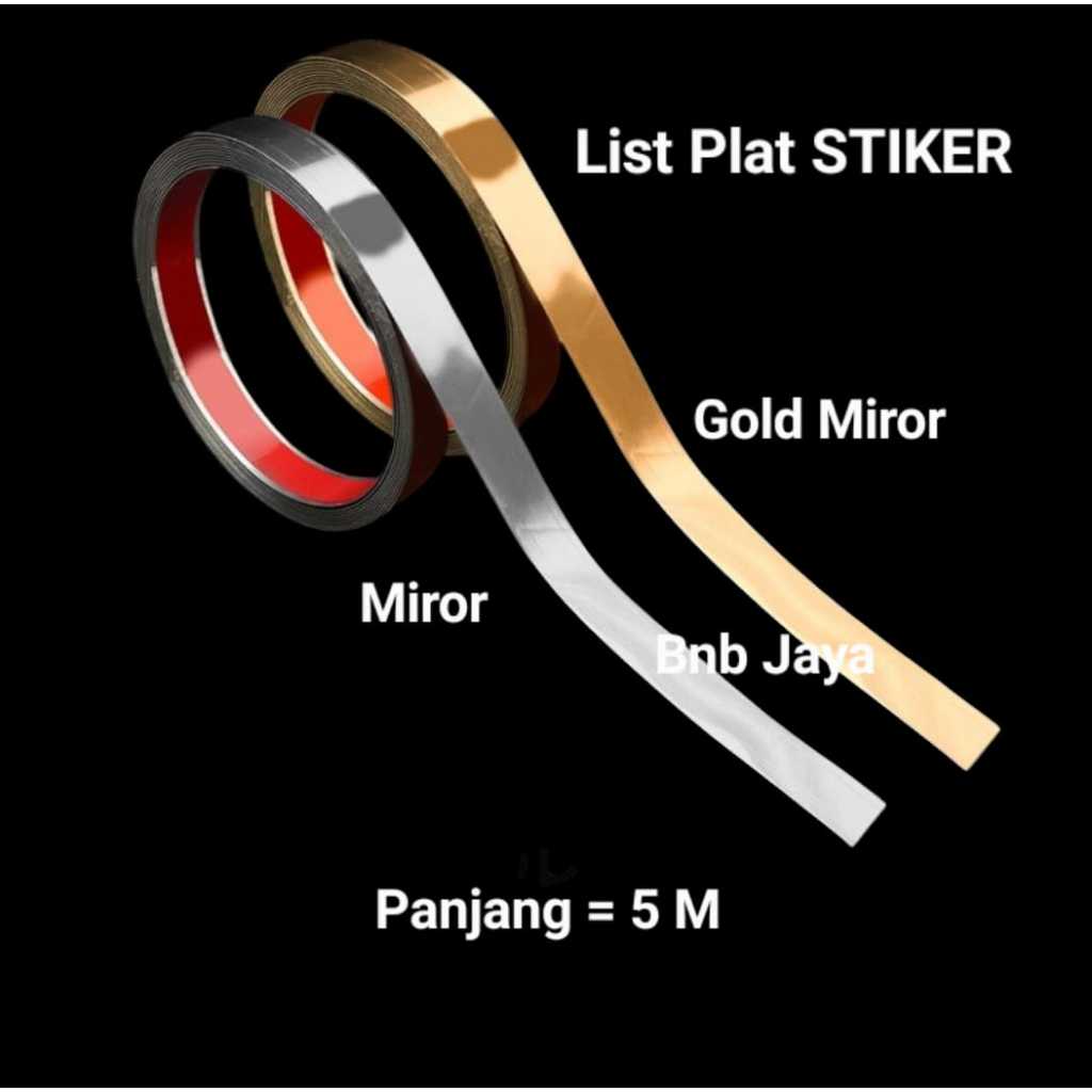 List of Mirror Strip Plates + Adhesive Glue / Glue 5 Meters Length ...