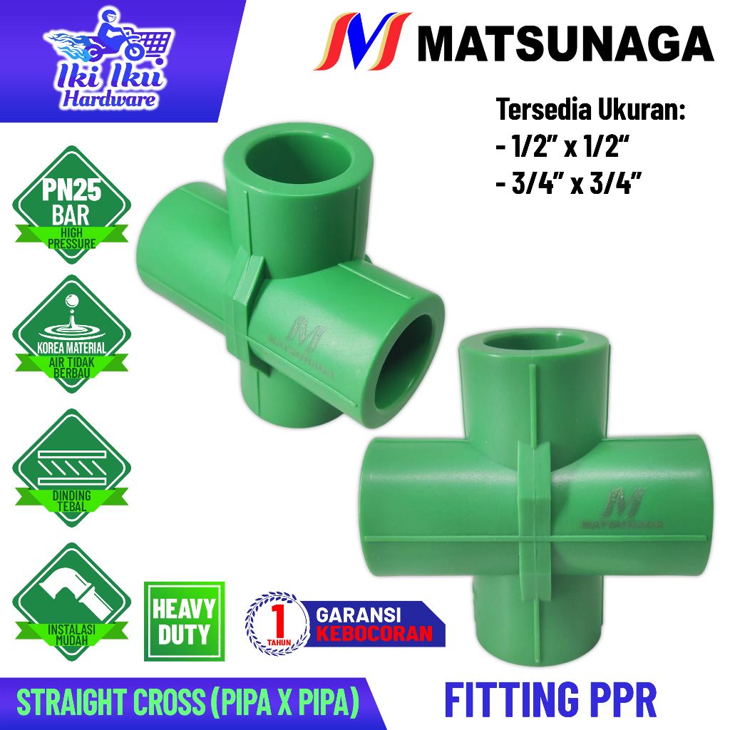 Matsunaga Cross Tee PPR Connection - Pipe x Pipe | Shopee Malaysia