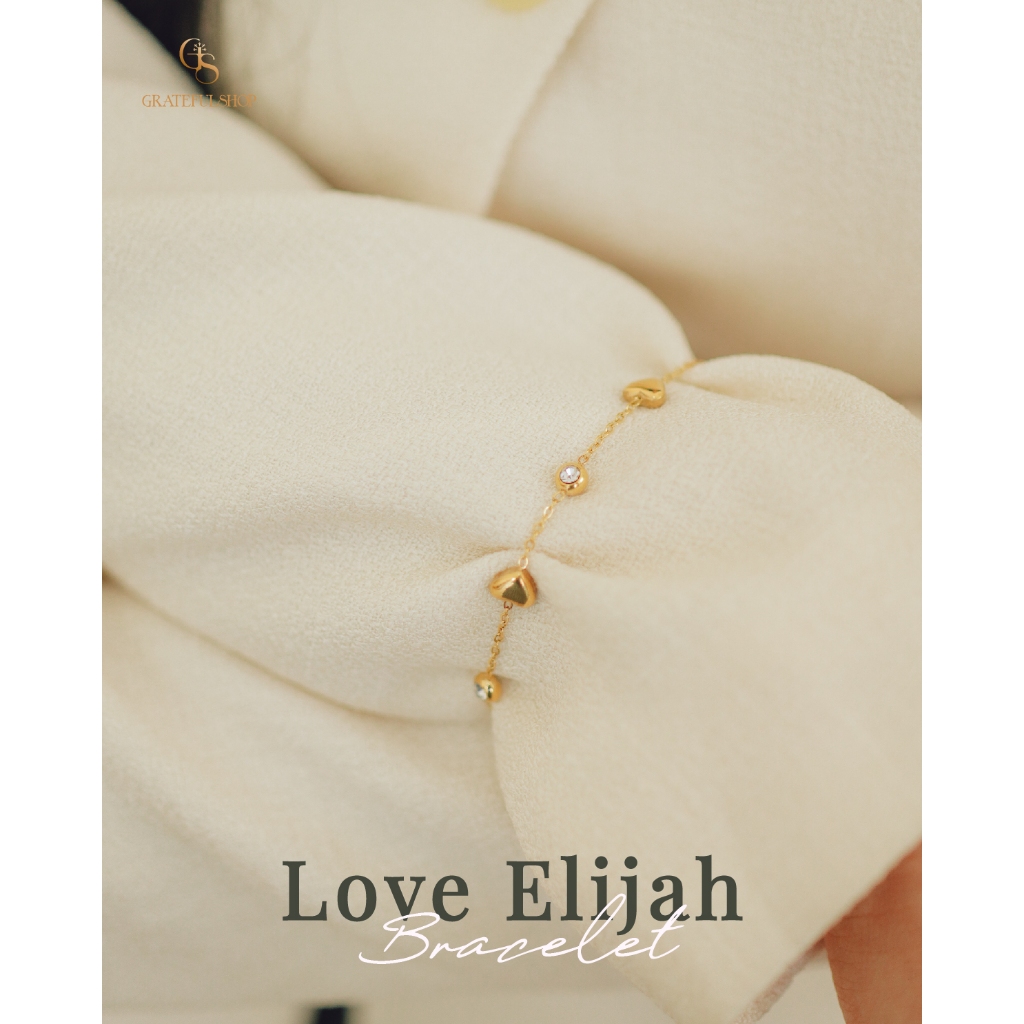 Grateful - Love Elijah Gold / CROSS Love ELIA Bracelet (STAINLESS STEEL ...