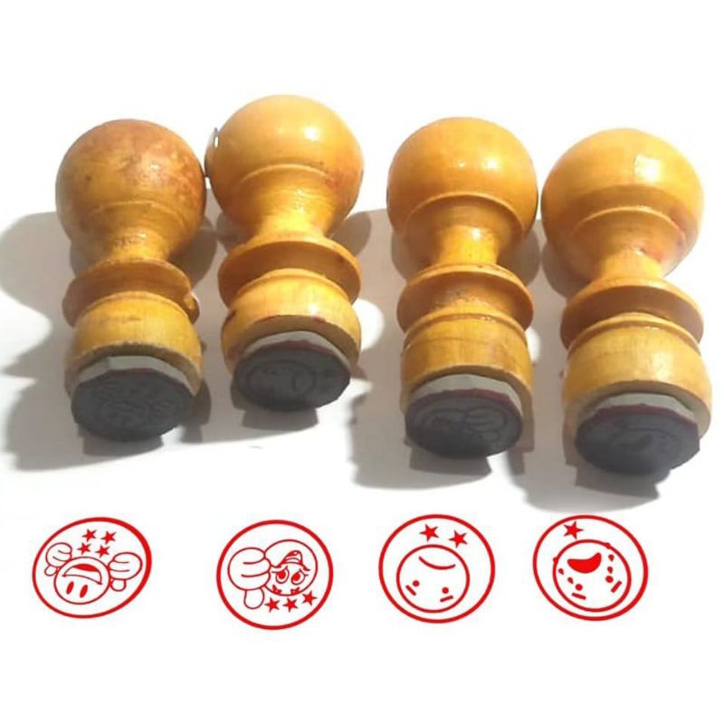KAYU Automatic Star Assessment Wooden Stamp contains 4 pcs Original ...