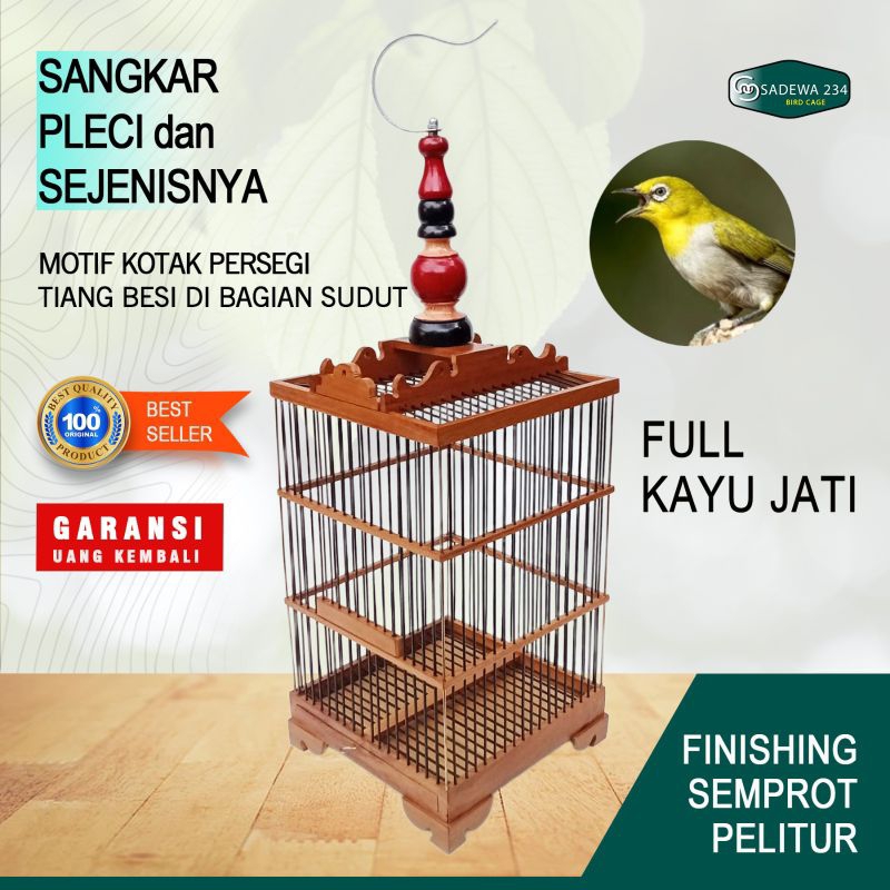 Hummingbird cage made of teak wood, size 20x20x34cm | Shopee Malaysia
