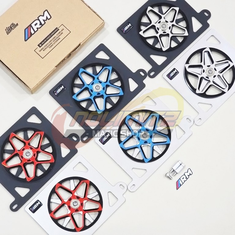 Arm Arumi Spiner 3D Star Two Tone Radiator Lid Cover Yamaha NMAX Aerox ...