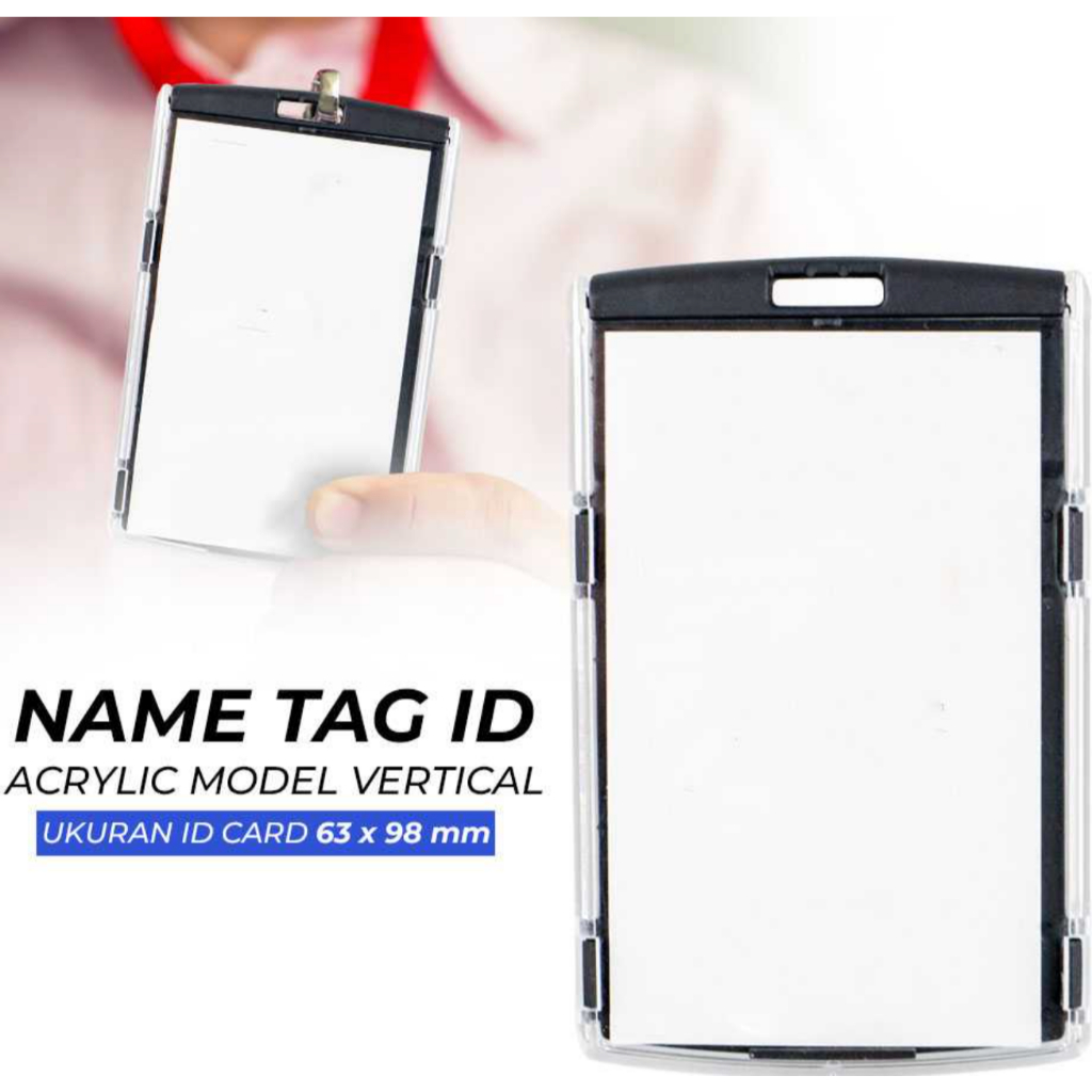 Vertical Model Acrylic ID Name Tag / Acrylic Name Tag / Office Name Tag ...