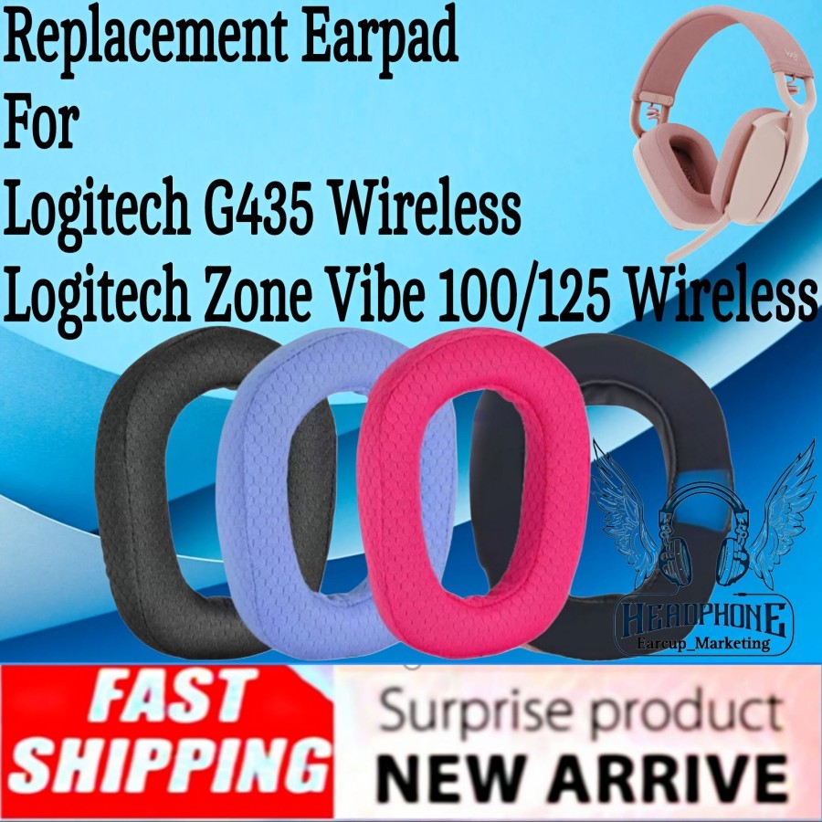 Earcup Foam Earpad Headphones Logitech Zone Vibe 100 125 G435 Wireless ...