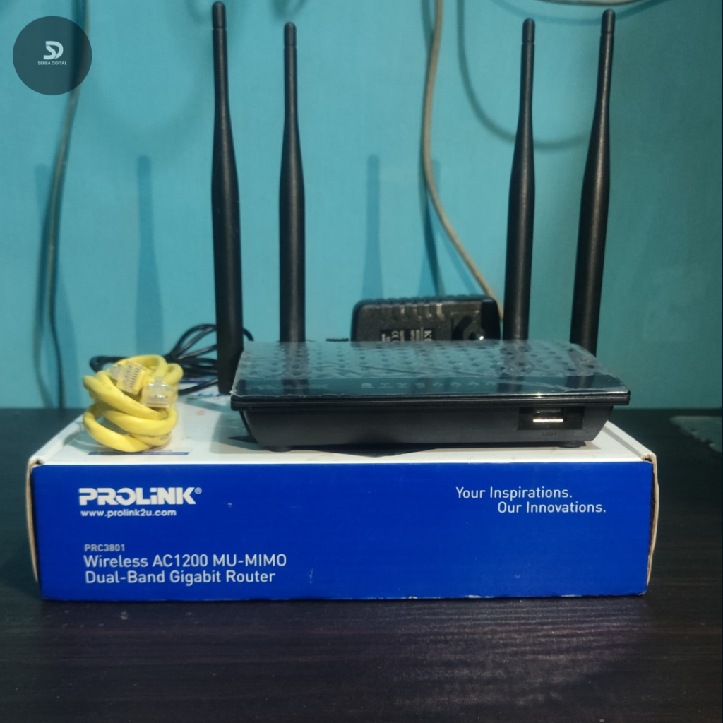 Prolink Router PRC3801 AC1200 Dual-Band 2.4 Ghz and 5Ghz GIGABIT ...