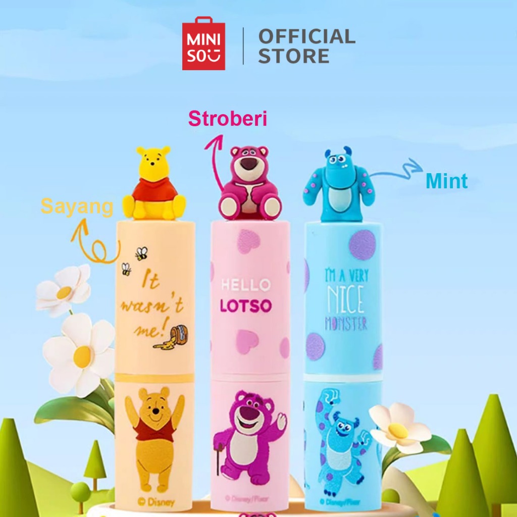 Miniso x Disney Pixar Collection Moisturizing Lip Balm Moisturizing Lip ...