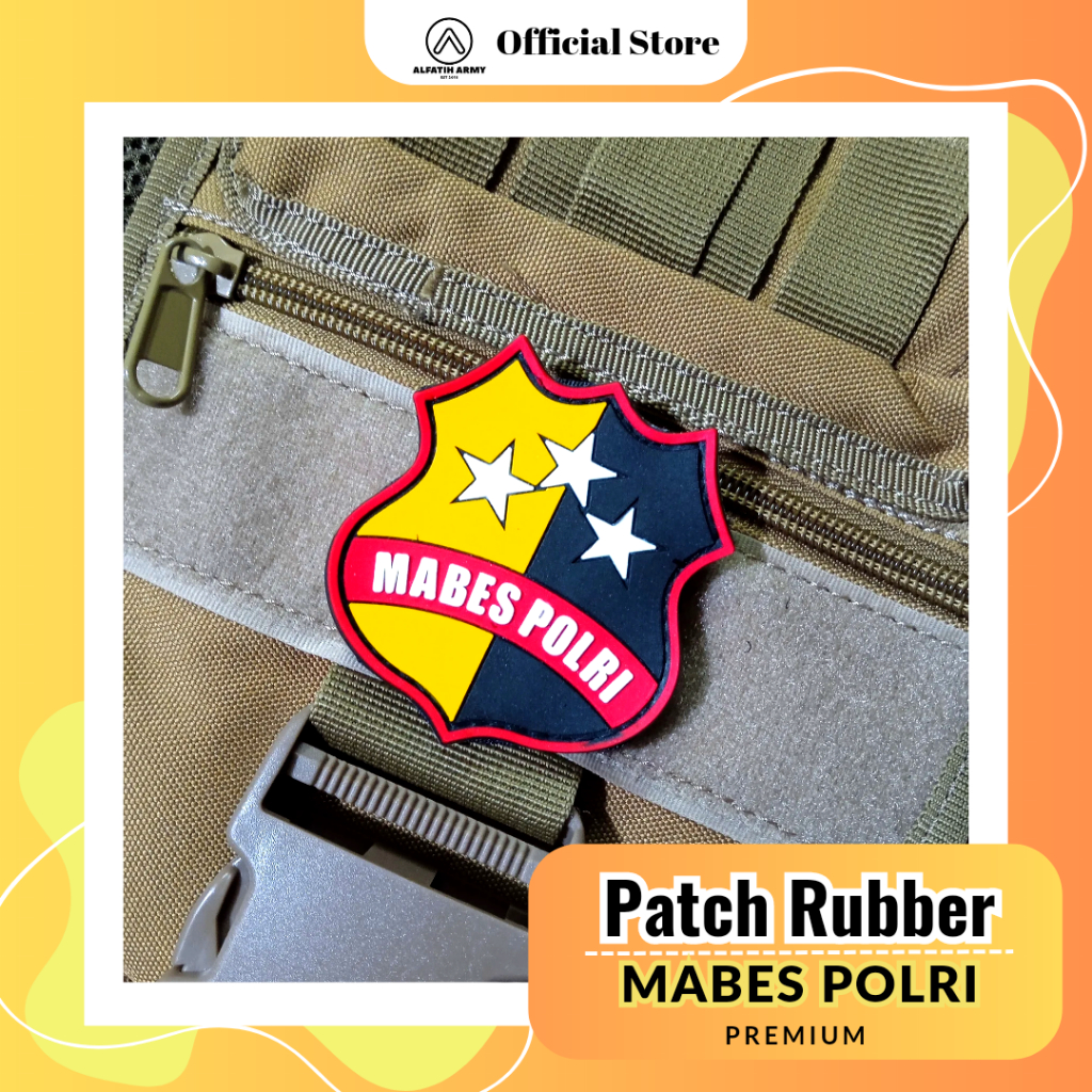 Alfatih ARMY Police Headquarters Rubber Patch Permanent Color 3D Rubber ...