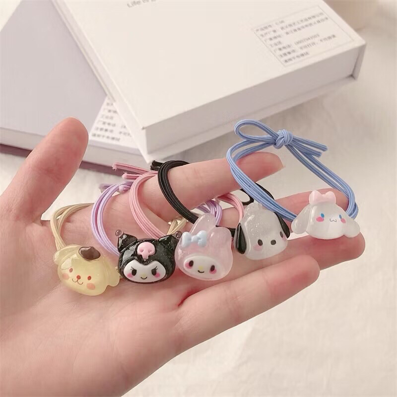 Korean Resin Women's Sanrio Hair Rubber / Sanrio Character Rubber Band ...