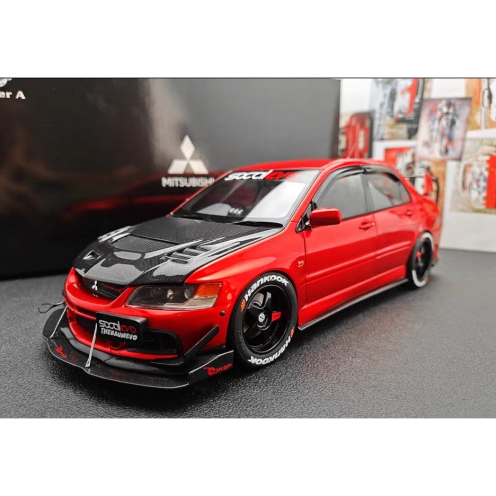 MERAH New super a mitsubishi lancer evo 9 socal evo 18 scale red ...
