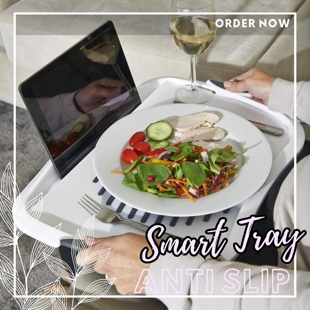 HP Non-slip food Tray with cell phone coaster for watching Addis Tablet ...