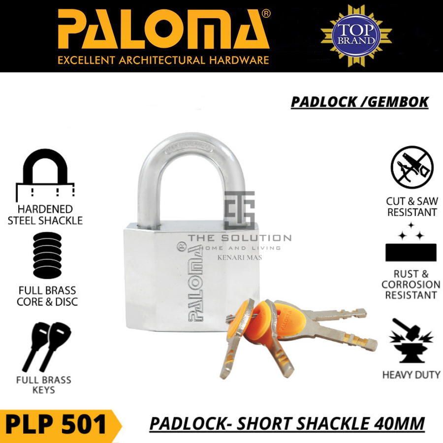 Padlock / Small Short Neck House Fence Lock Padlock PALOMA PLP 501 40MM ...