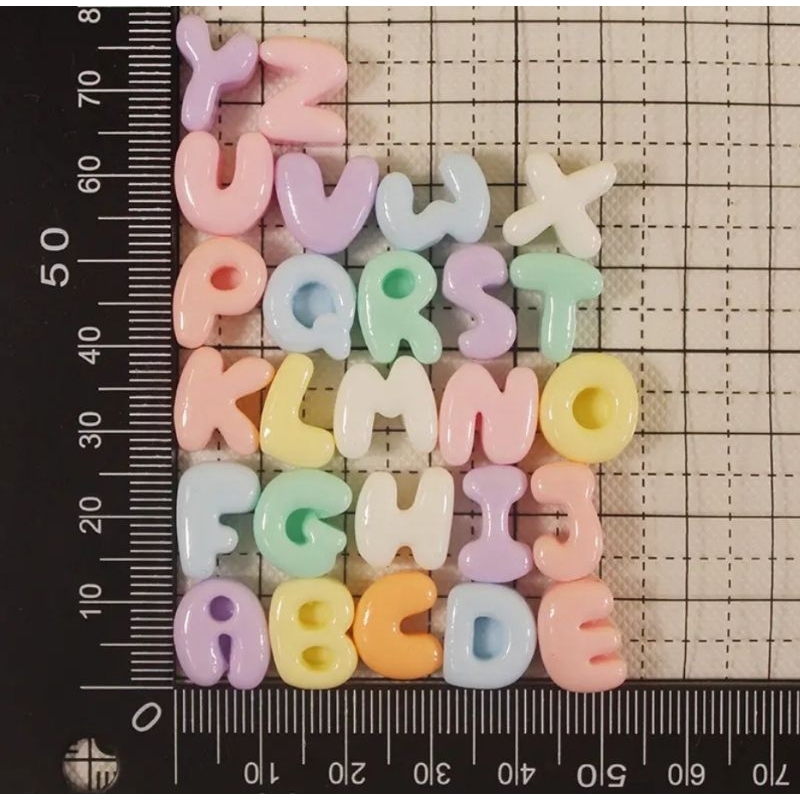 WITHOUT HOLES OF CLAY RESIN LETTERS AND NUMBERS (Price per PCS ...