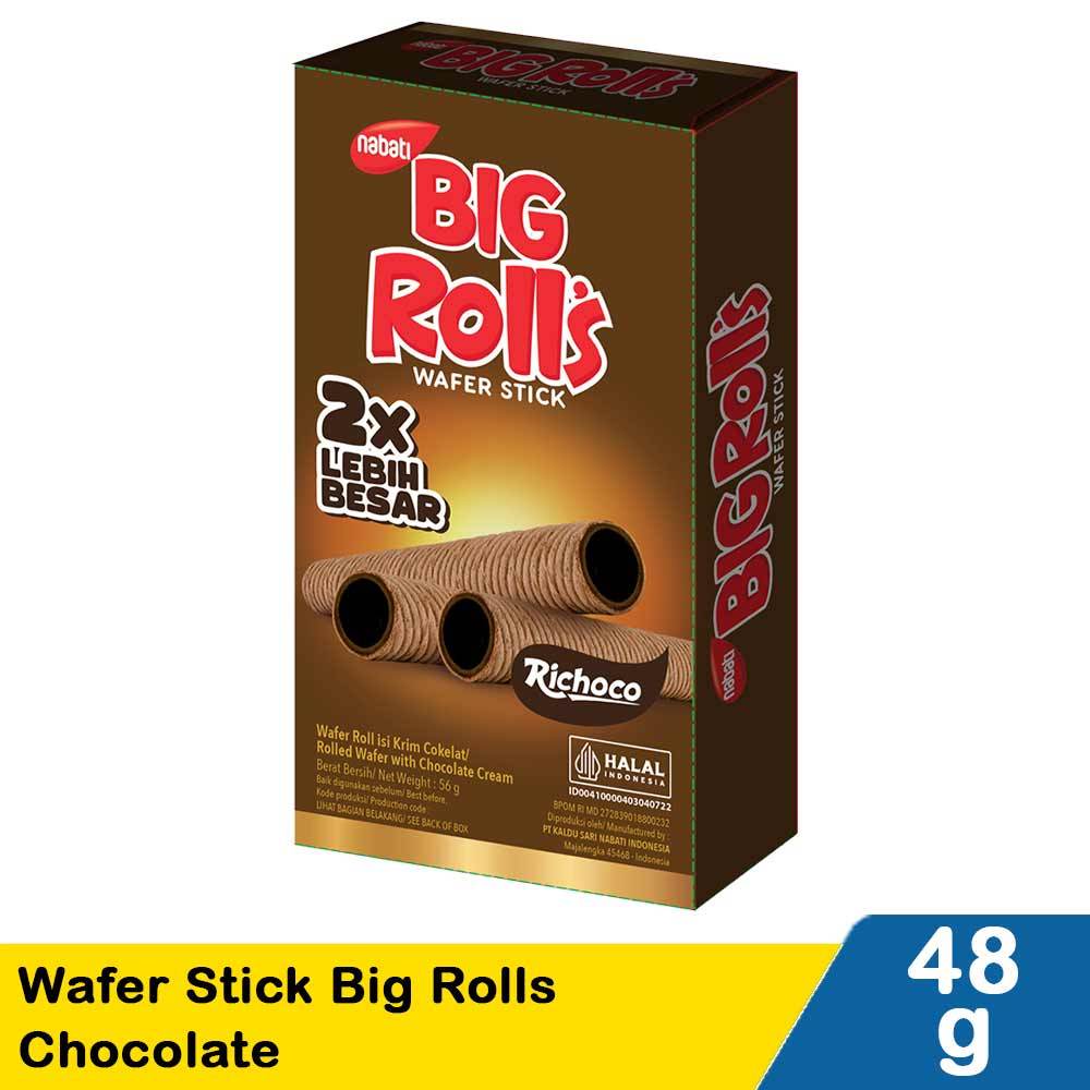 Vegetable richoco wafer stick big rolls chocolate 48g / vegetable richeese wafer stick rolls ...