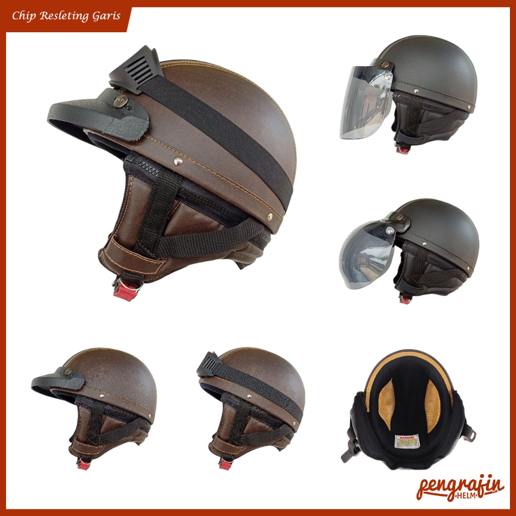 CL2 Zipper Line Helmet Adult Classic Helmet Motorcycle Helmet Vespa ...
