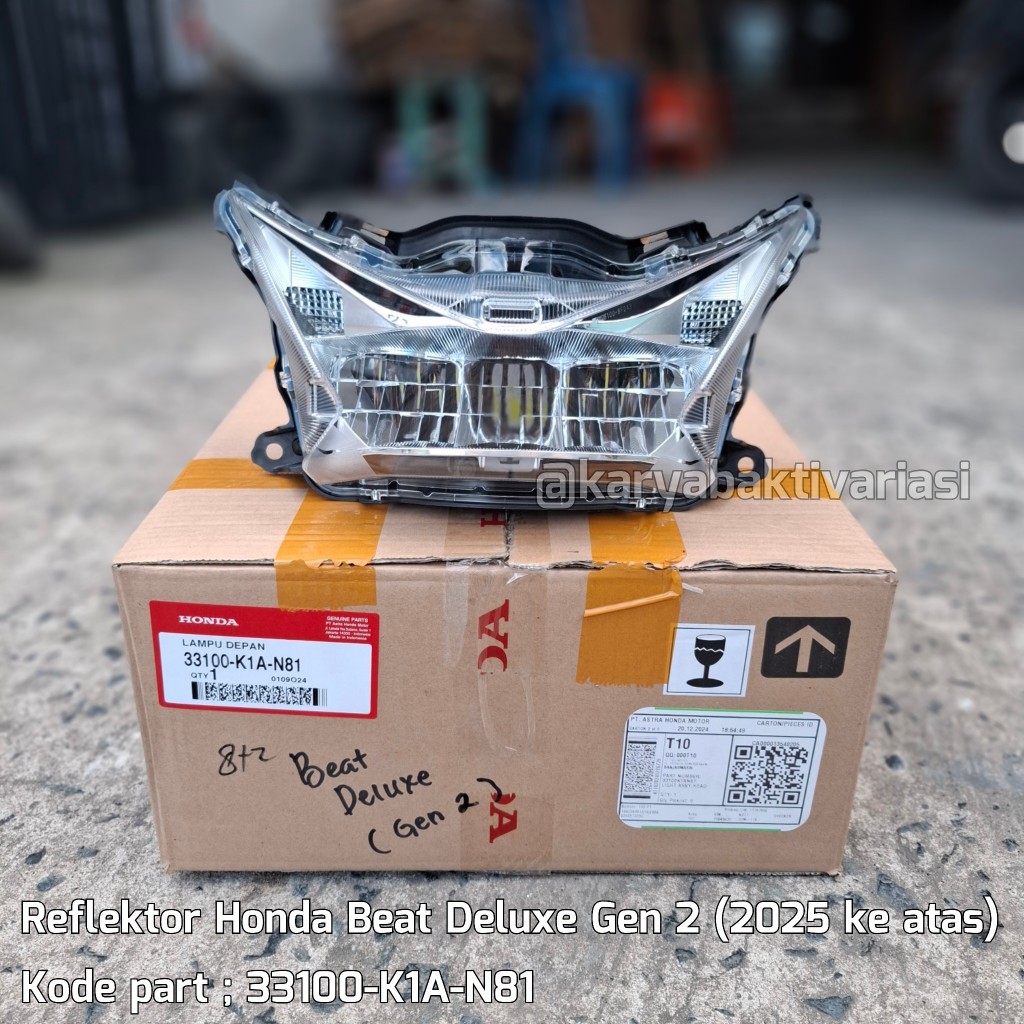 Front LIGHTS REFLECTOR HEADLAMP HONDA BEAT DELUXE GEN 2 YEARS 2025 AND ...