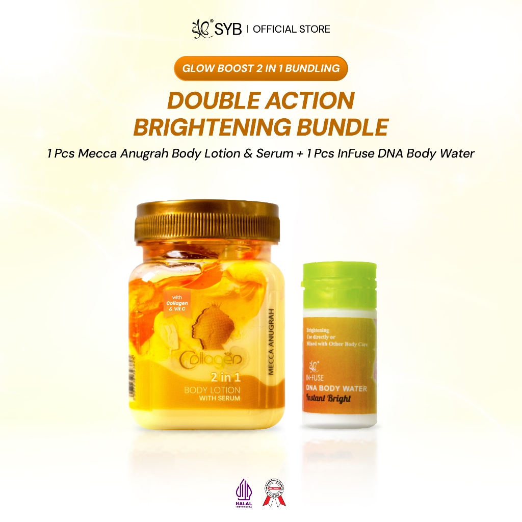SPECIAL BUNDLING 2IN1 DNA SALMON (MECCA ANUGRAH 2IN1 BODY LOTION + IN-FUSE DNA INSTANT BRIGHT ...