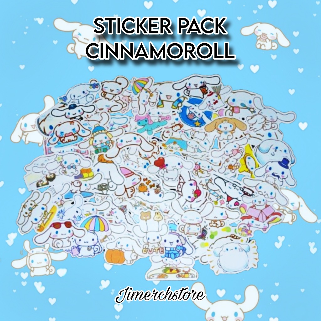 CINNAMOROLL SANRIO STICKER STICKER Pack set contains 50 pcs | Shopee ...