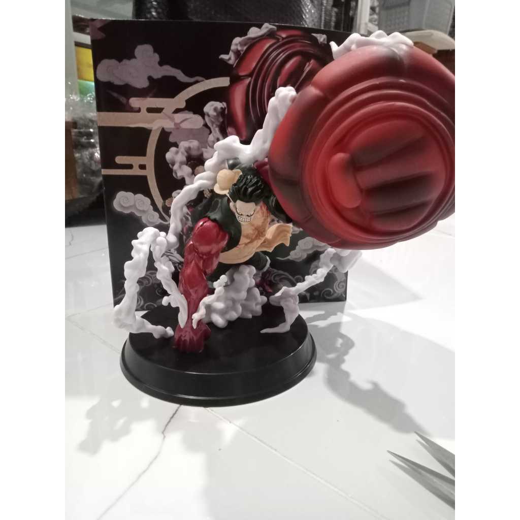 One piece luffy gear 4 anime action figure display | Shopee Malaysia