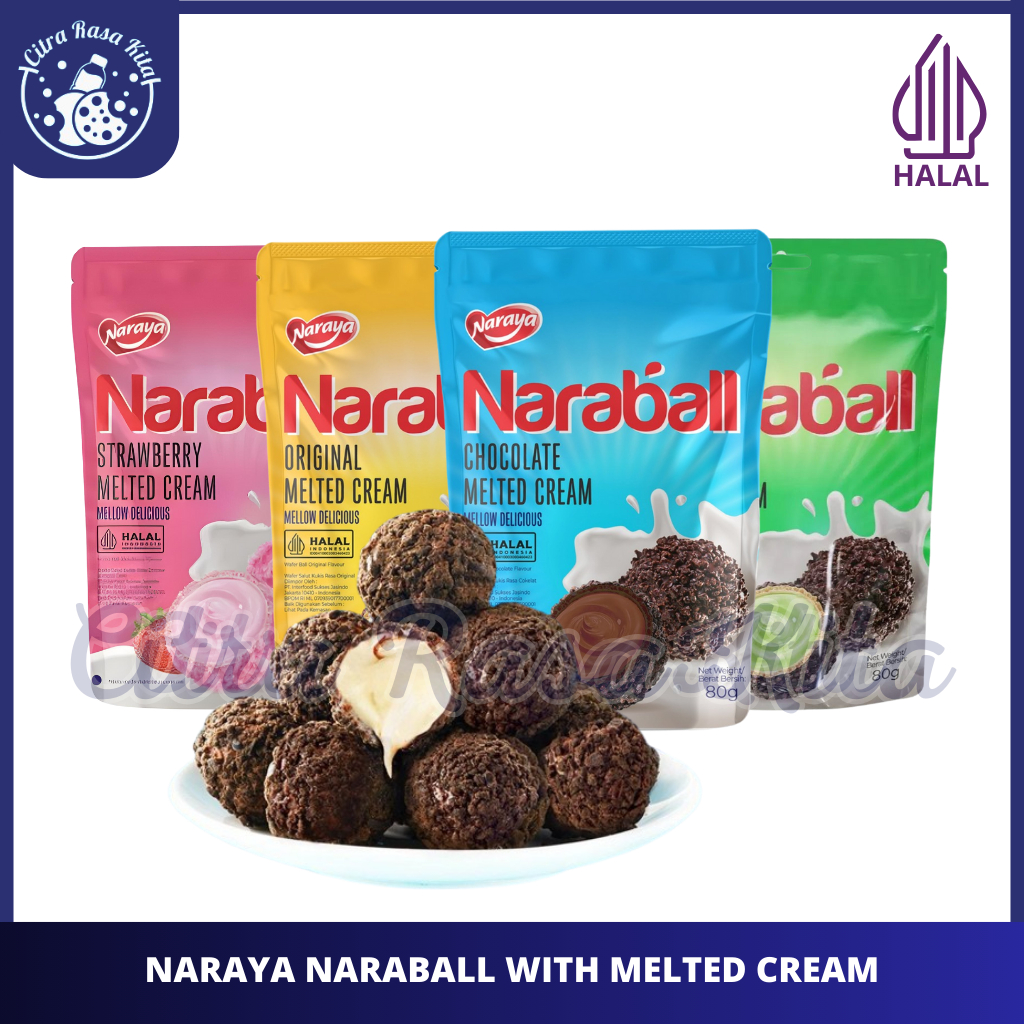 Halal Naraya Naraball Wafer Melted Cream Original, Chocolate ...