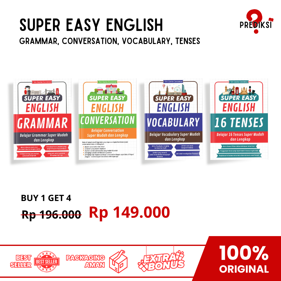 ENGLISH BOOK PACKAGE | SUPER EASY ENGLISH GRAMMAR - VOCABULARY - 16 ...