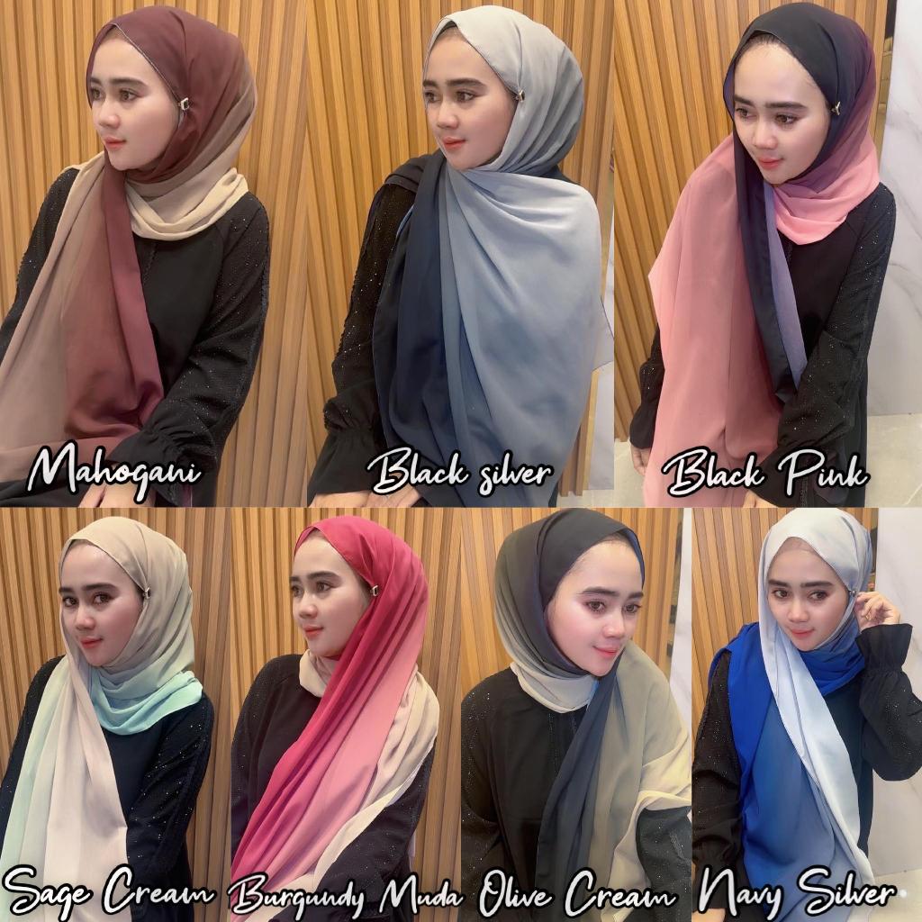 PHASMINA OMBRE GRADIENT GRADATION 2IN1/PASHMINA CERUTY BABY PREMIUM ...