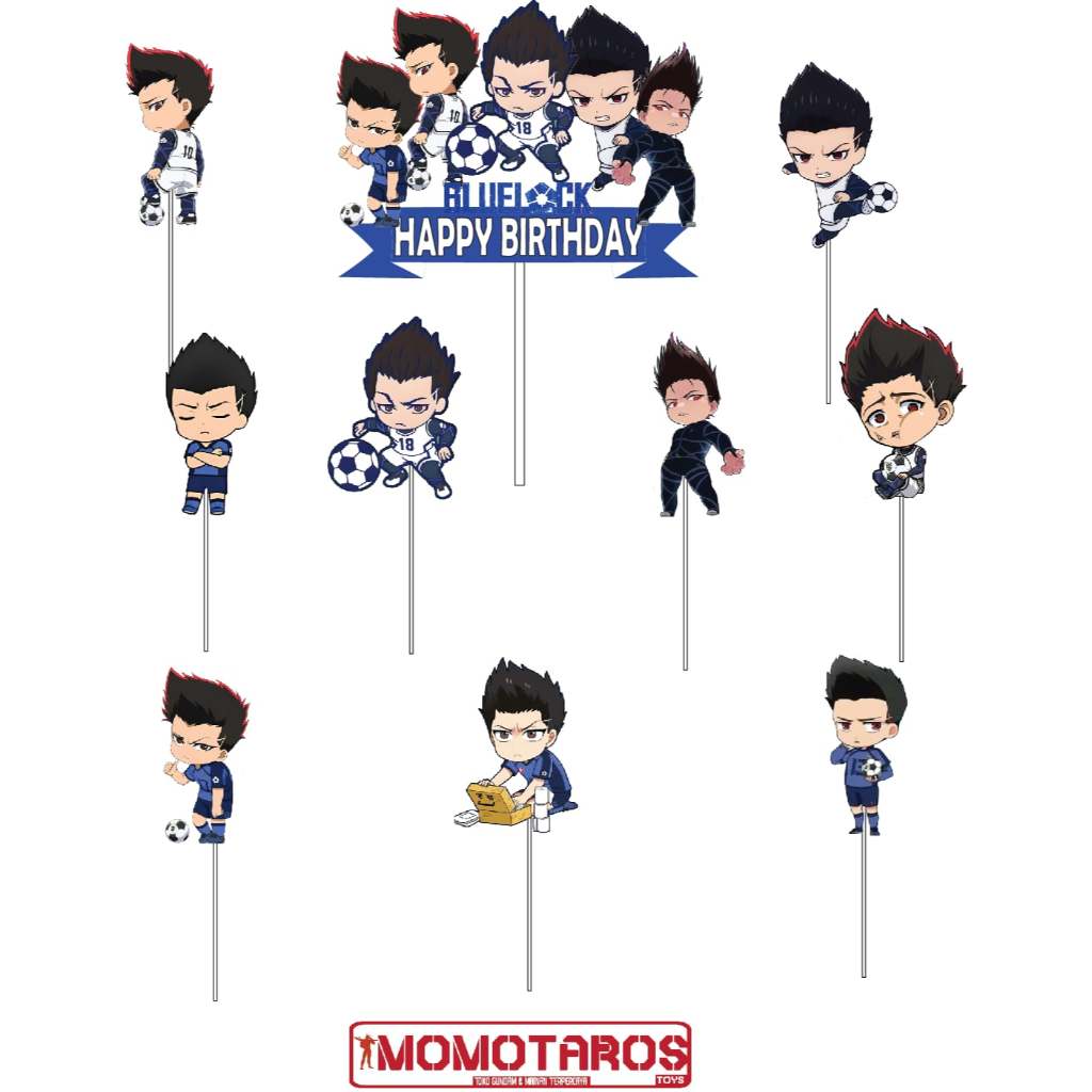 Shouei Barou solo Blue lock cake Topper contains 10 pcs | Shopee Malaysia